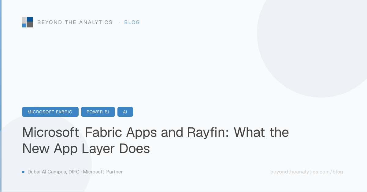 Microsoft Fabric Apps and Rayfin: What the New App Layer Does | Beyond ...