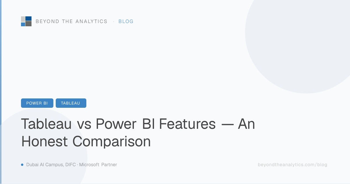 Tableau vs Power BI Features — An Honest Comparison | Beyond The Analytics